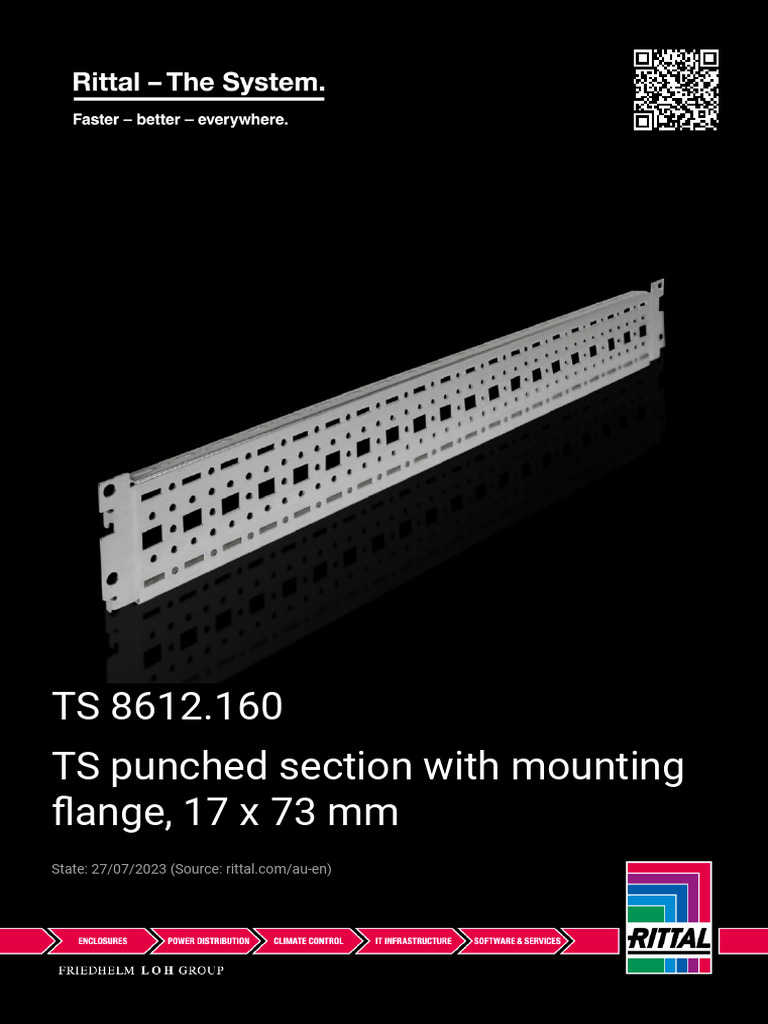 TS Punched Section With Mounting Flange, 17 X 73 MM | PDF