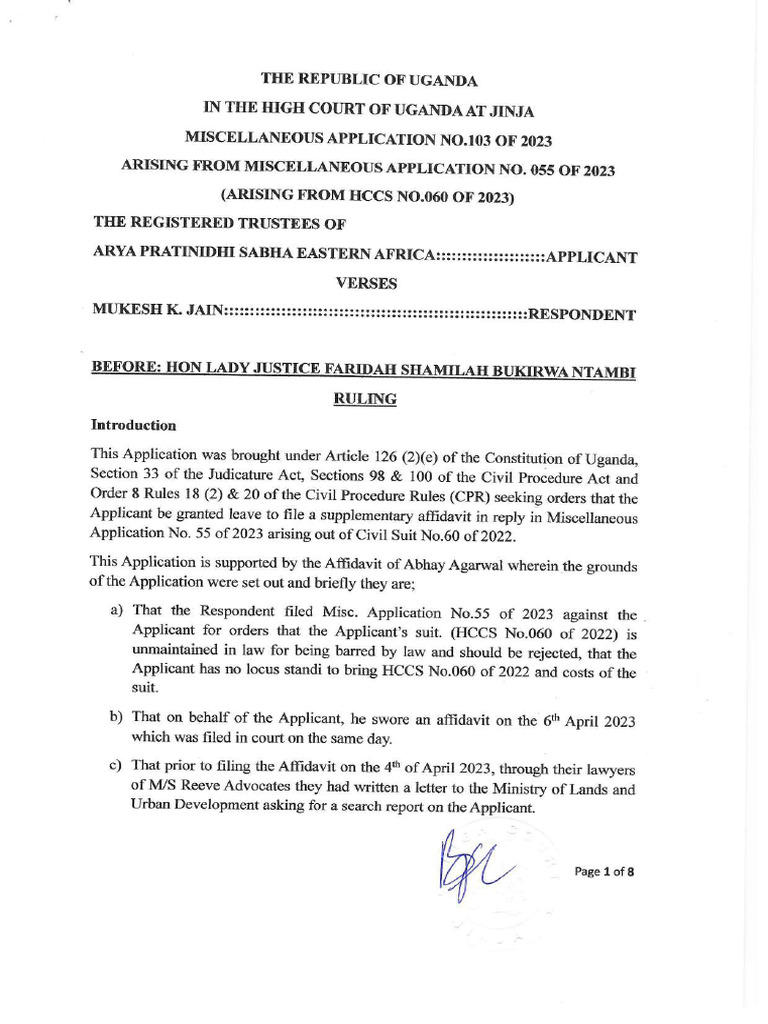 Supplemeted Affidavit | PDF