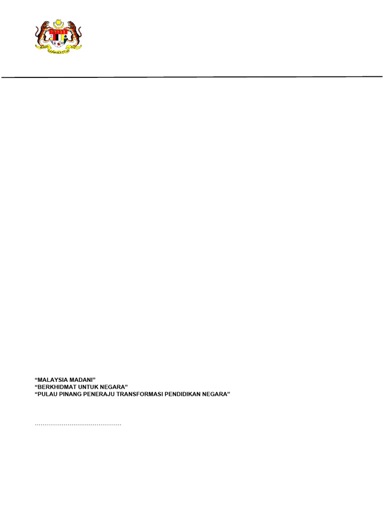 Surat Iringan JPN - Karnival Renjer Puteri | PDF