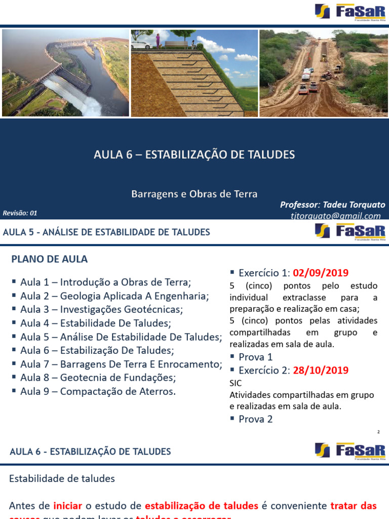 Estabilização de Taludes: Técnicas e Projetos | PDF | Geociências