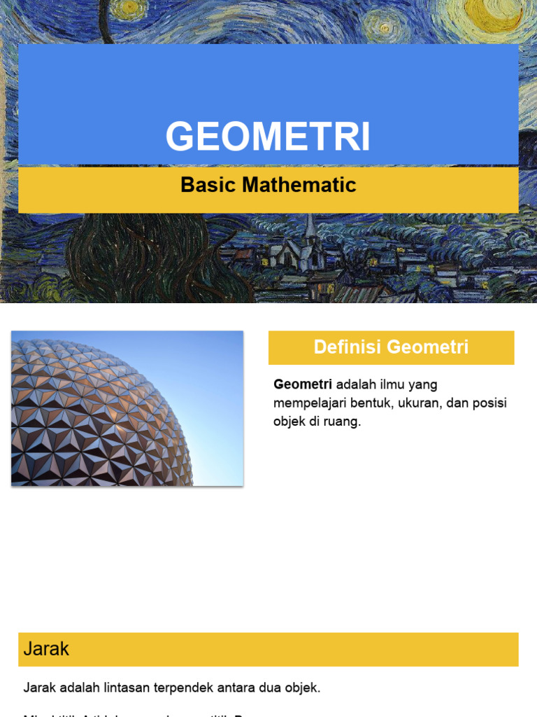 Jarak dalam Geometri dan Contoh Soal | PDF