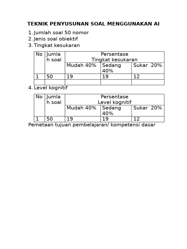 Kisi-Kisi Soal PJOK S1 AI Kelas XI 2024 PAK IWAN | PDF