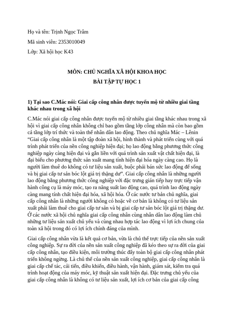 BT1 47 Trịnh Ngọc Trâm | PDF