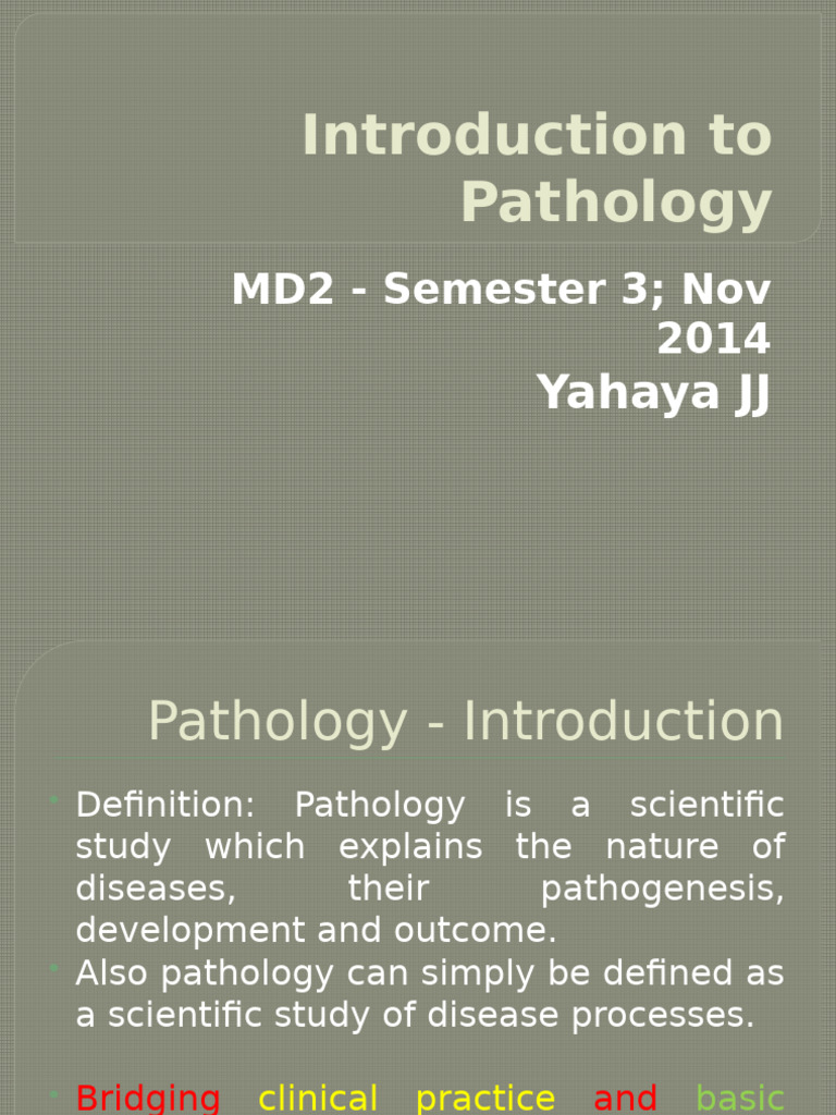 1.pathology - Introduction | PDF