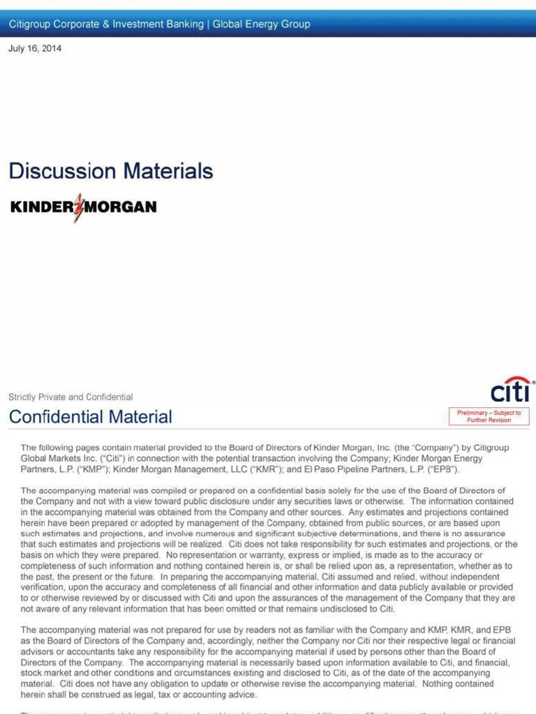 9 IBD Presentation 2014 El Paso Pipeline Partners Citigroup | PDF