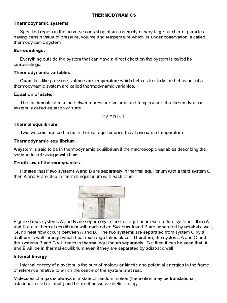 Thermodynamics 1 | PDF | Heat | Thermodynamic Equilibrium