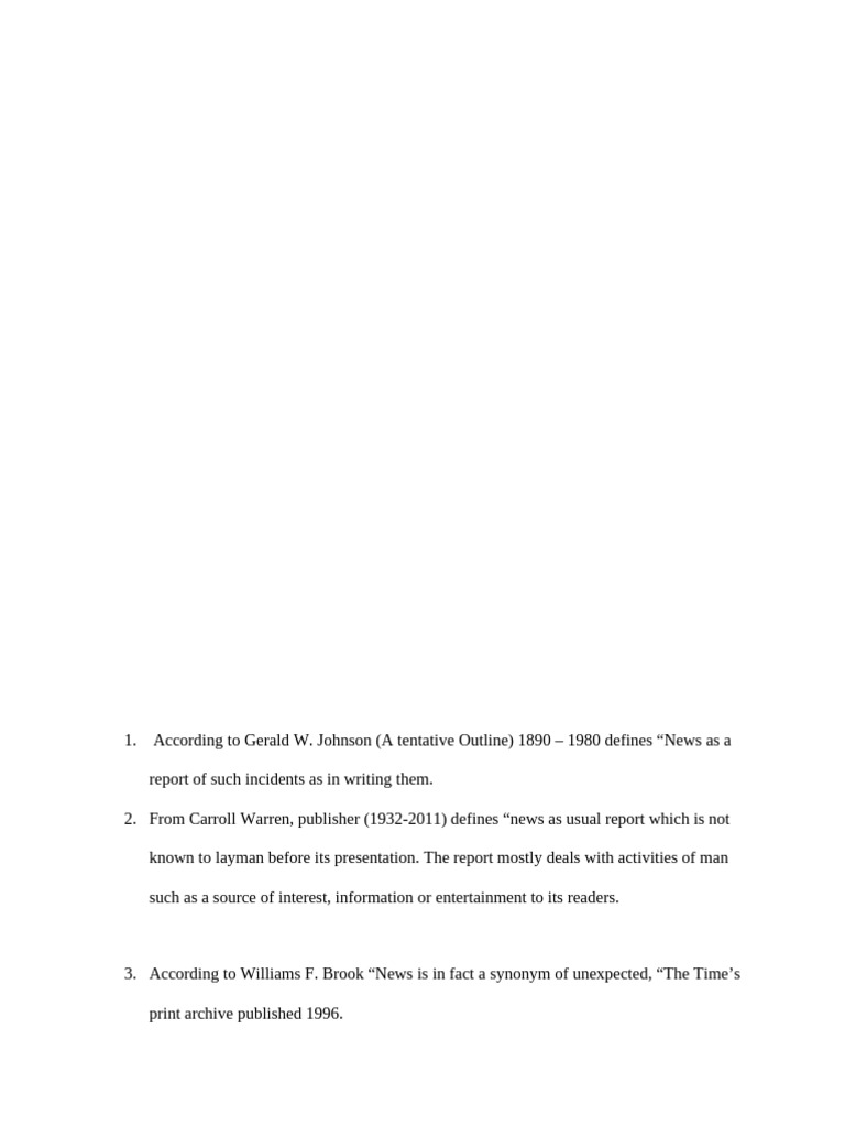 INDEPTH JOURNALISM Terminologies | PDF | News | Journalism