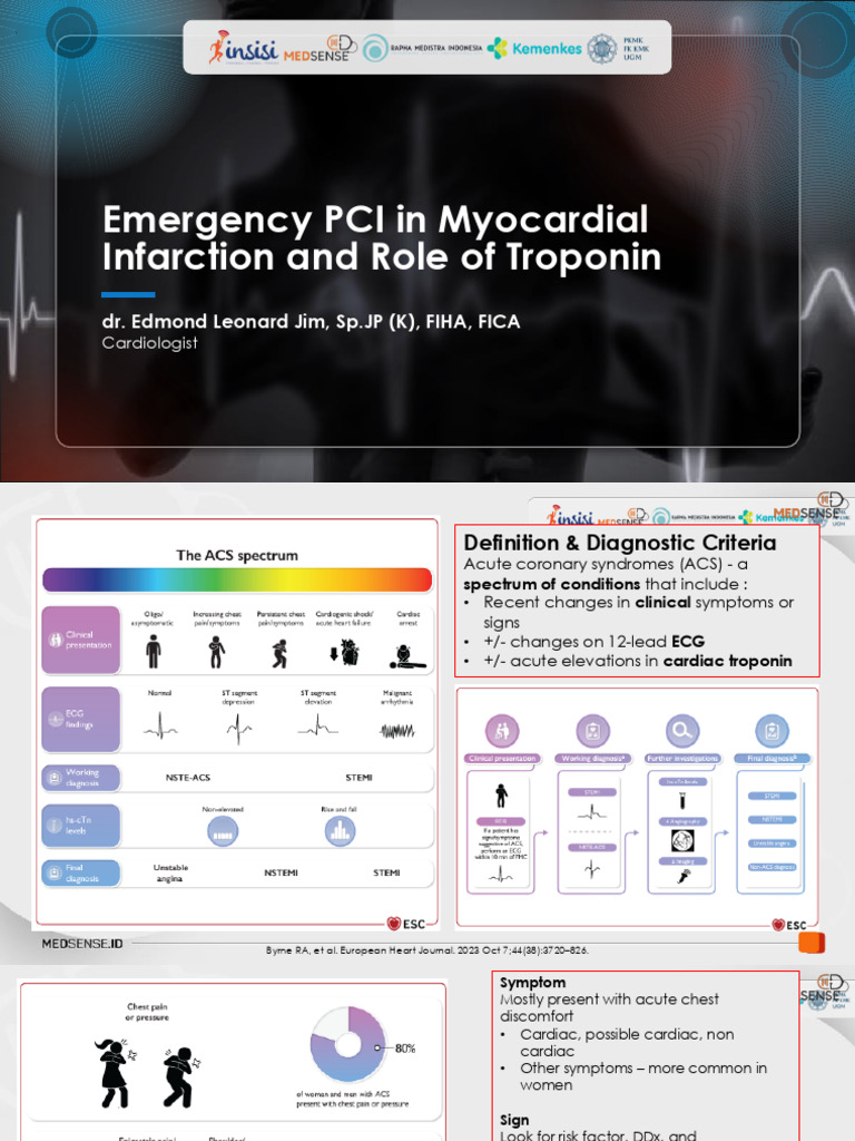 Emergency PCI in Myocardial Infarction and Role of Troponin | PDF ...