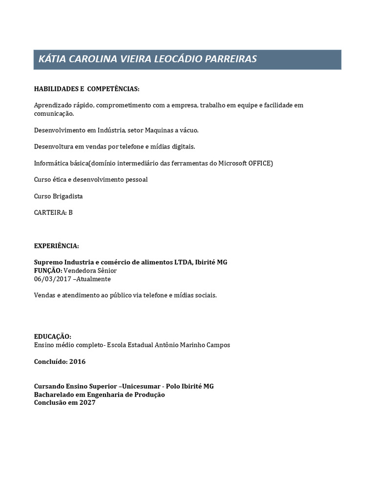 Cópia de Documento Katia Carolin | PDF