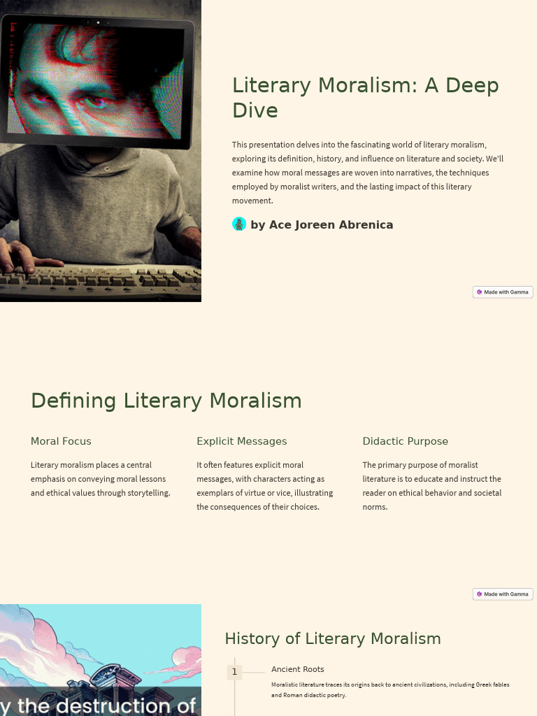 Literary Moralism A Deep Dive | PDF | Morality | Narrative