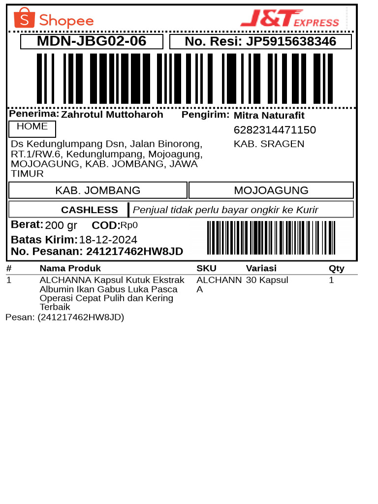 MDN-JBG02-06: No. Resi: JP5915638346 | PDF