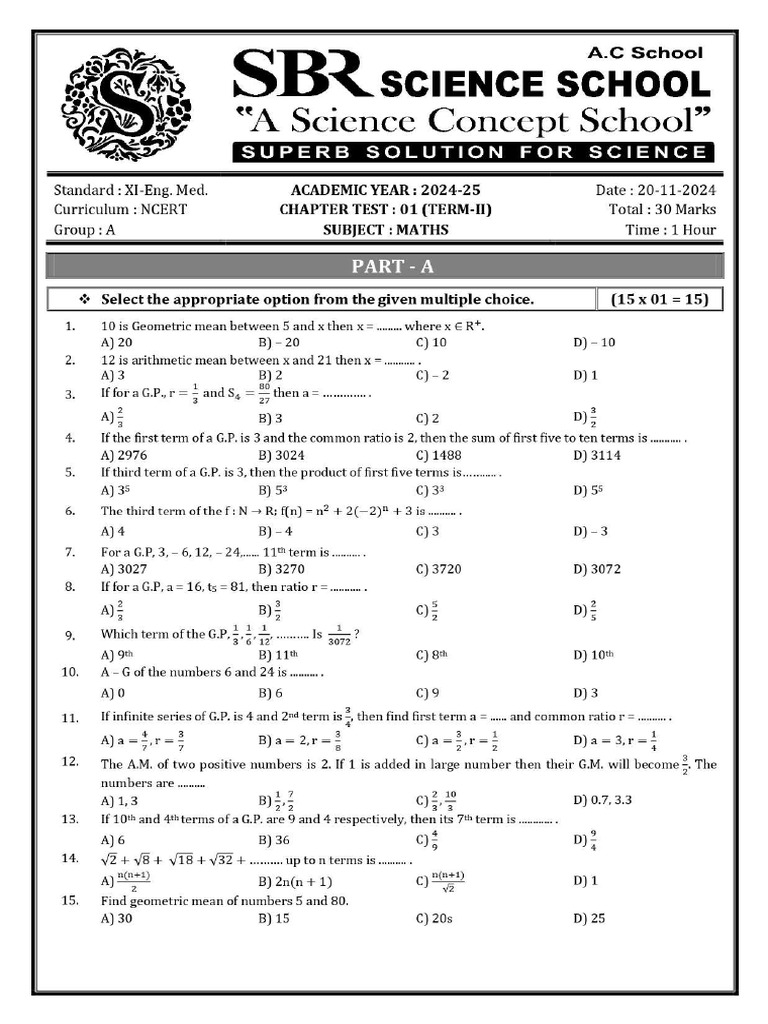 QP 11 Math T2 CT 01 1 | PDF