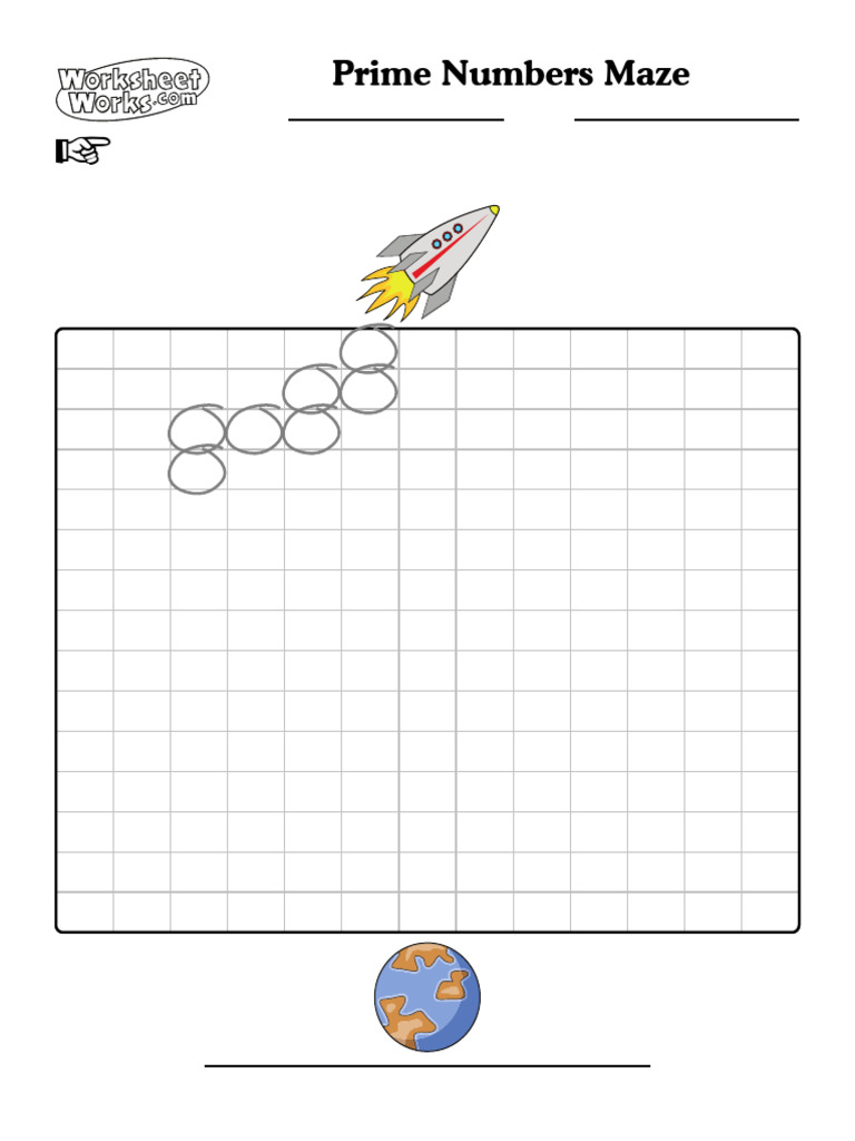 Prime Numbers Maze Worksheet | PDF