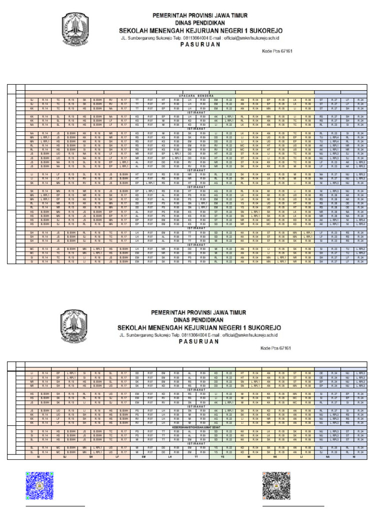 Ruang KBM genap 2024-2025 | PDF