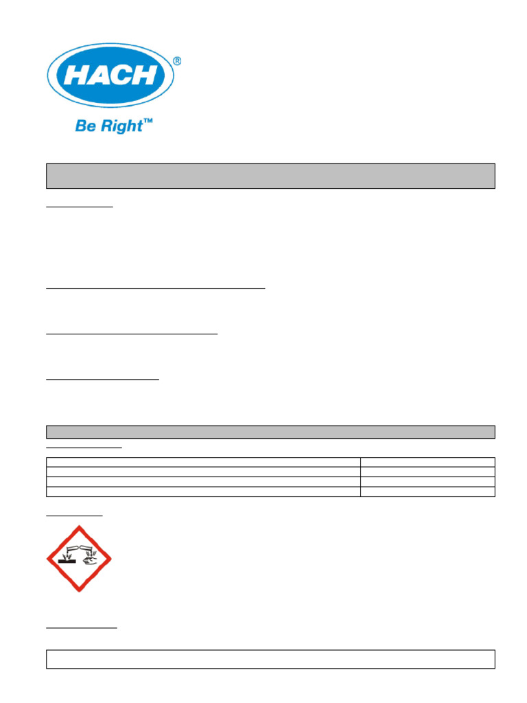 Acid Reagent Safety Data Sheet | PDF | Toxicity | Firefighting