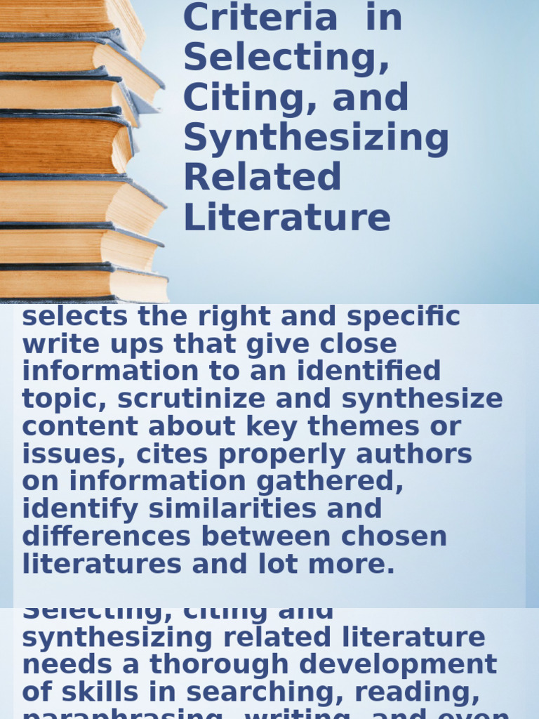 Lesson10-Criteria-in-Selecting-Citing-and-Synthesizing-Related ...