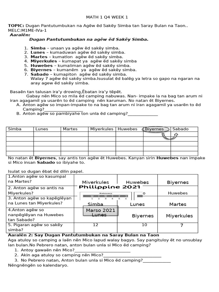 Math q4 Week 1 Mil Activity | PDF