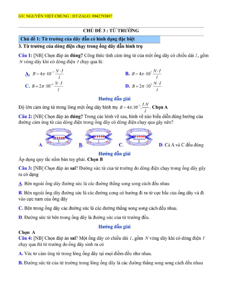 Bai Tap Chuong 3 Tu Truong | PDF