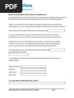 Owner Performer Consent Form | PDF