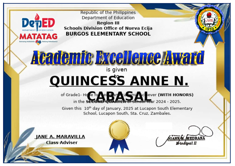 Academic Achiever Certificate Template | PDF