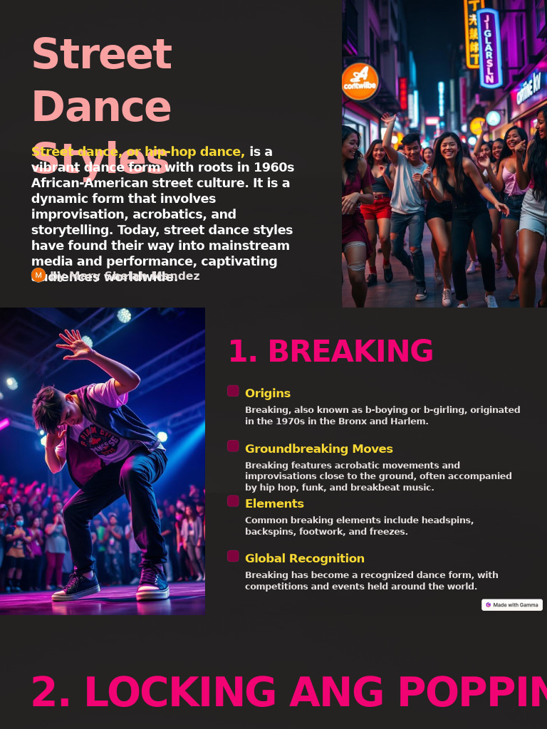Street Dance Styles | PDF | Dances | Urban Street Dance And Music
