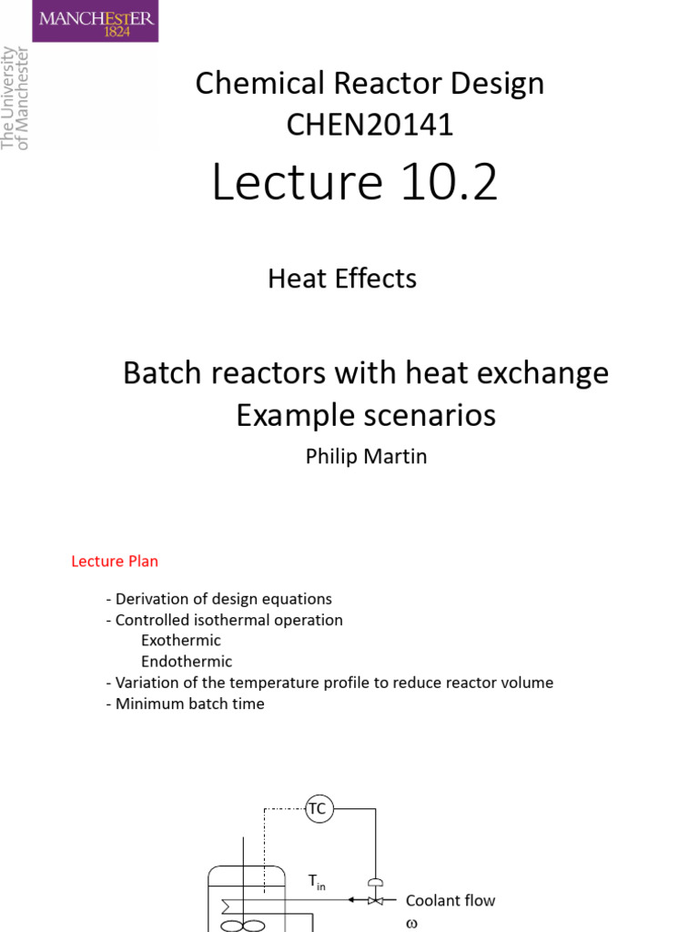 Batch Reactor Heat Exchange Design | PDF | Chemical Reactor | Physical ...