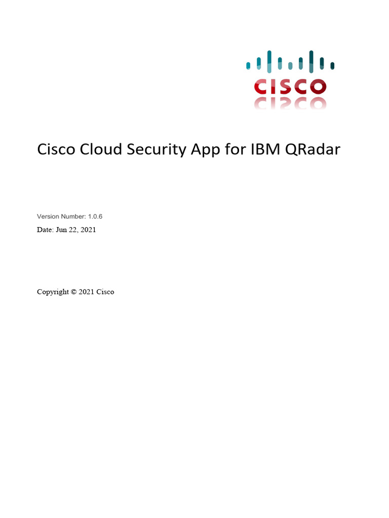 CiscoCloudSecurityAppForQradar ProductGuide V1.0.6 | PDF | Cloud Computing | Domain Name System