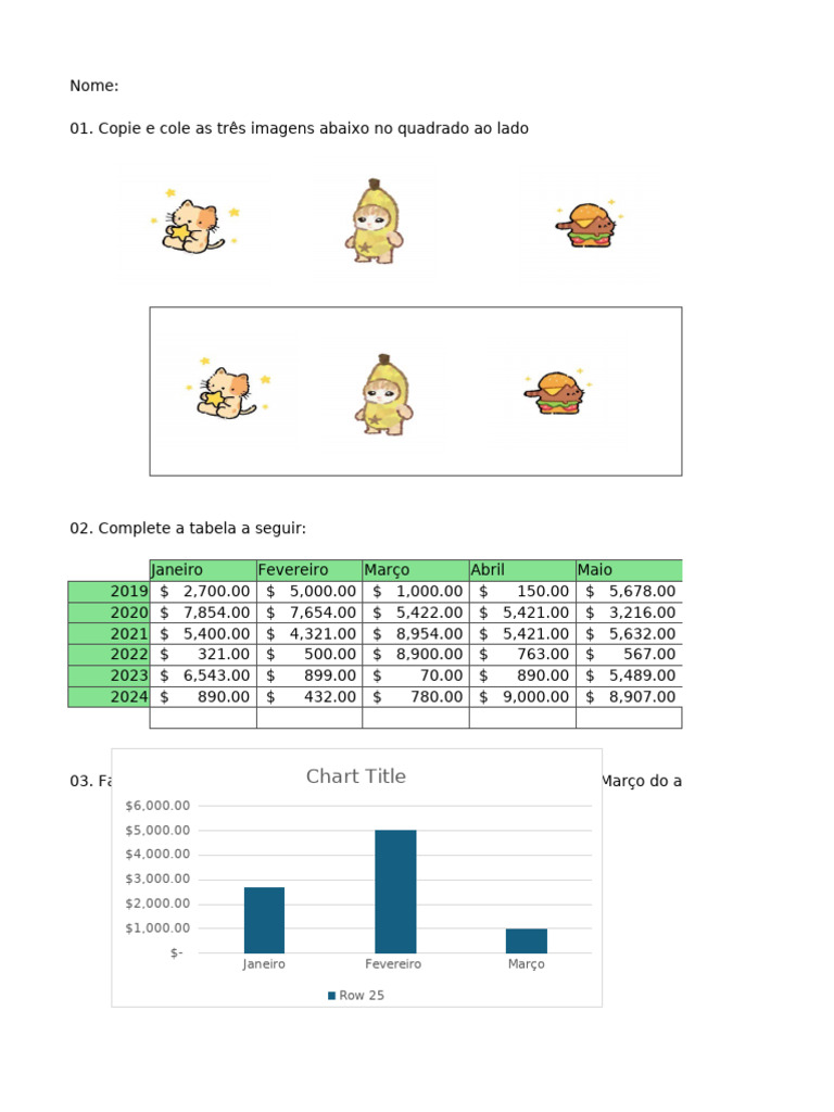 Análise Financeira Mensal e Gráficos | PDF