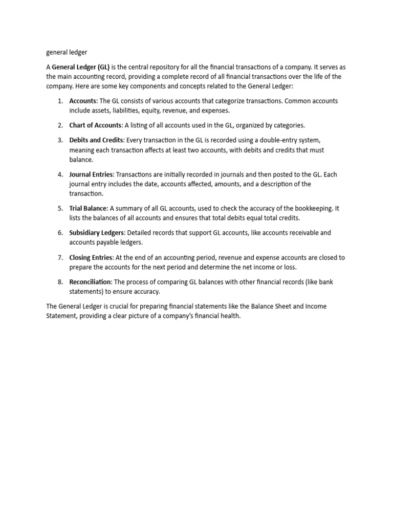 General Ledger | PDF