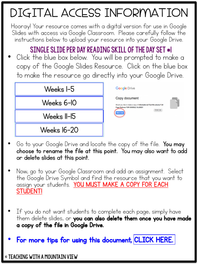 DigitalSingle Page Reading Skill of The Day | PDF