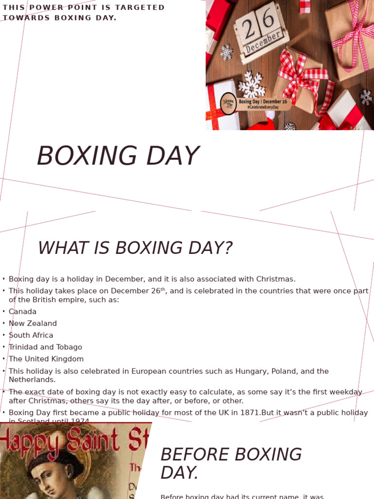 Boxing Day: Origins and Celebrations | PDF | Observances | Holidays