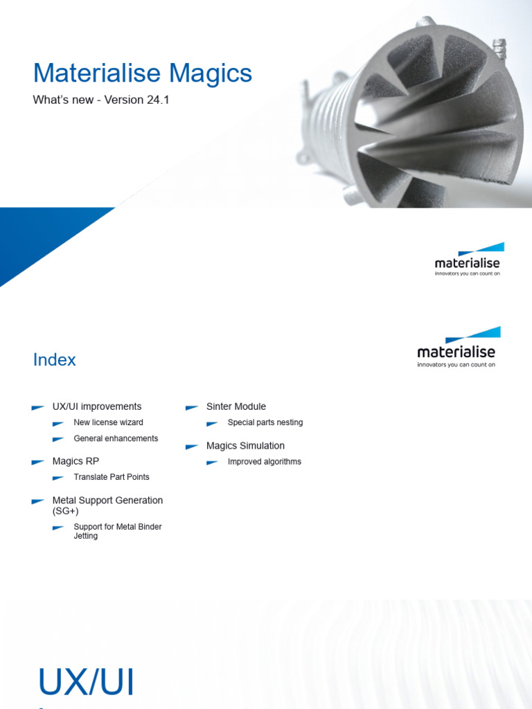 Materialise Magics 24.1 Features Update | PDF | Cartesian Coordinate ...