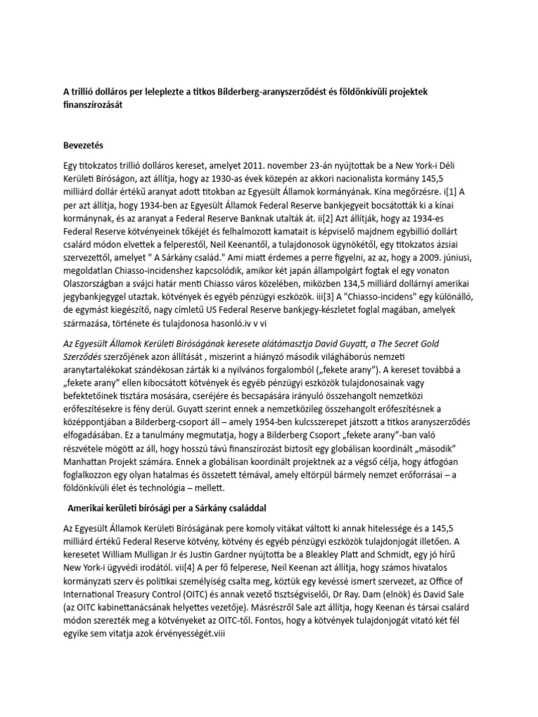 A Trillió Dolláros Per Leleplezte a Titkos Bilderberg | PDF