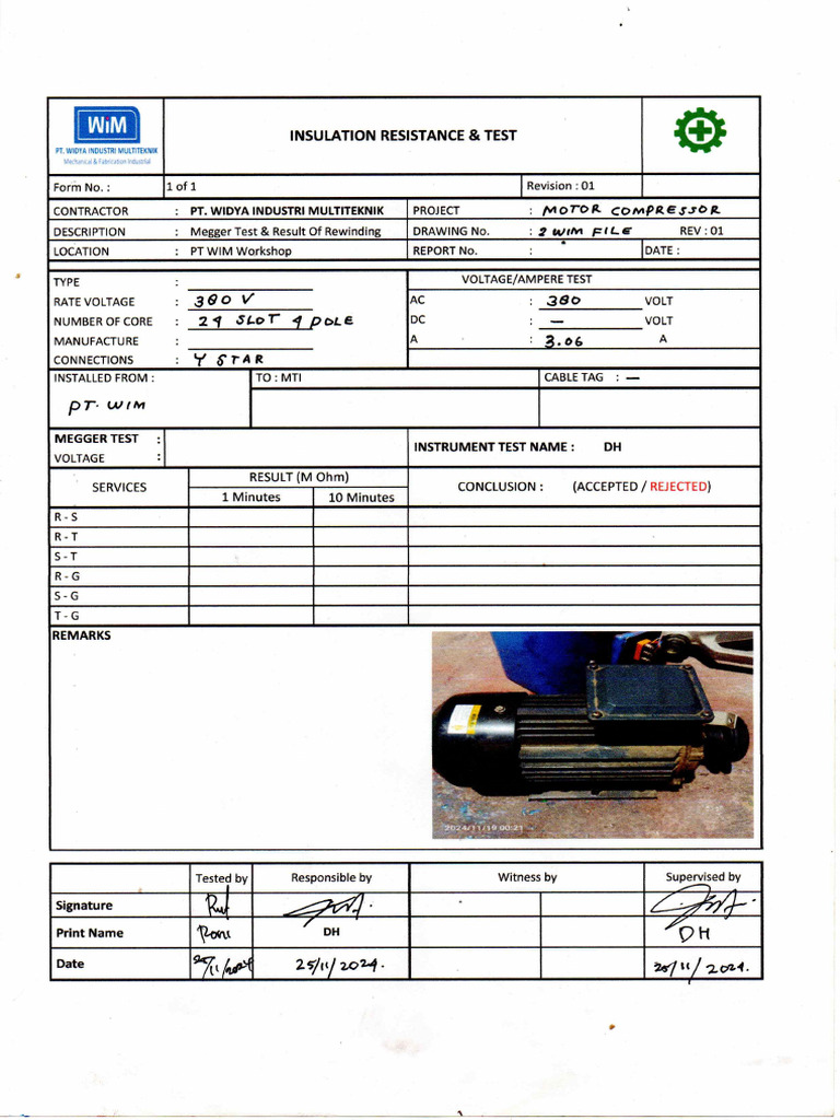 Motor Compressor | PDF