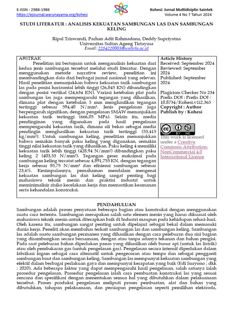 Jurnal Elemen Mesin Kanjut | PDF