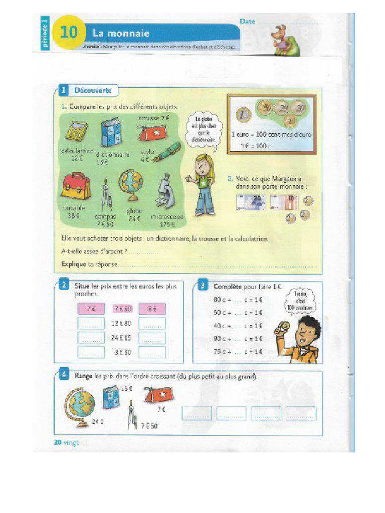 exercices la monnaie page 1 | PDF