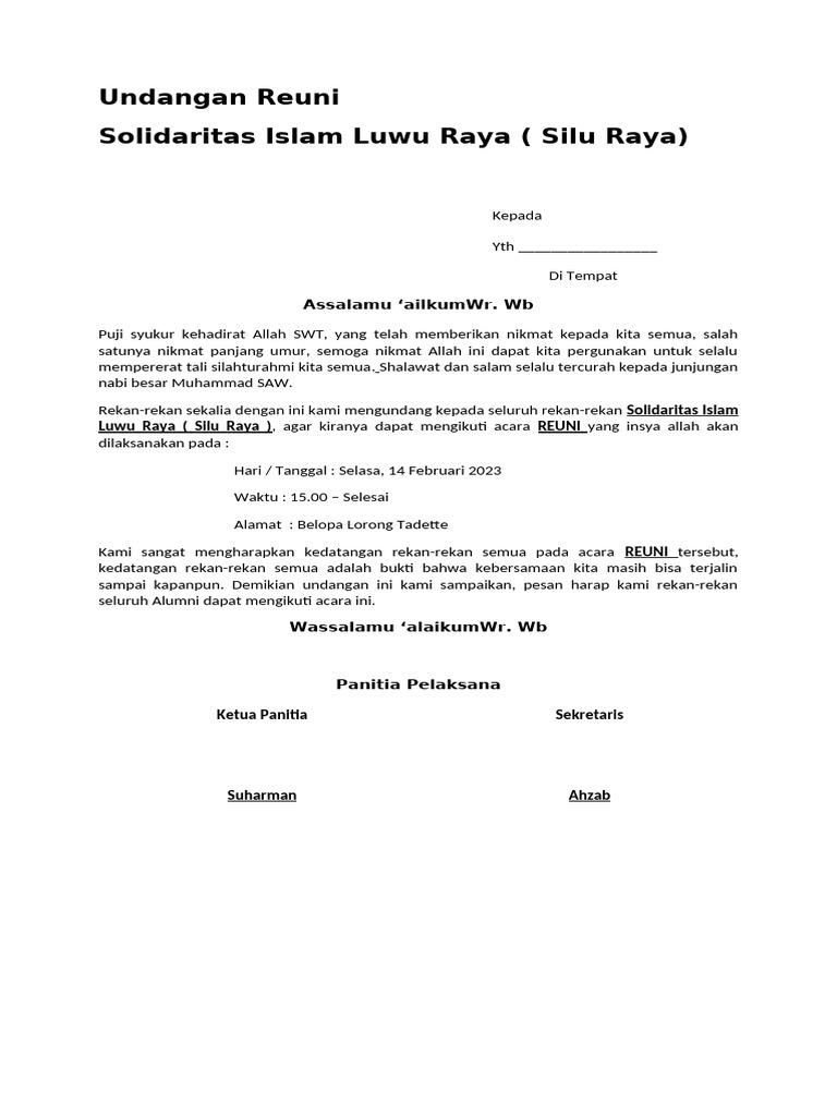 Undangan_Reuni | PDF