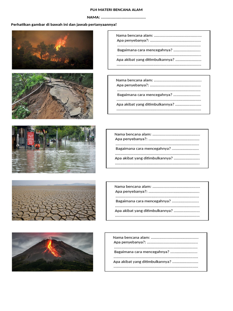 PLH Materi Bencana Alam | PDF