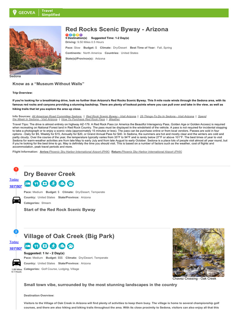 Red Rocks Scenic Byway - Arizona-20230828 | PDF | Trail | Hiking