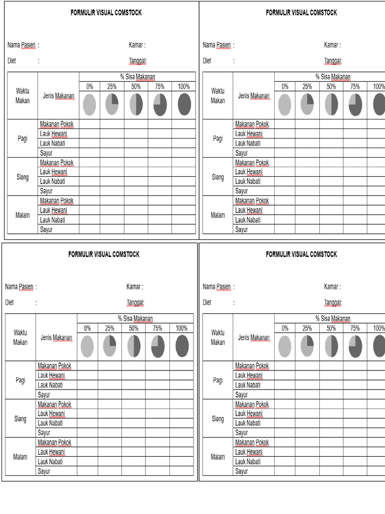 FORMULIR VISUAL COMSTOCK 45 Lembar | PDF