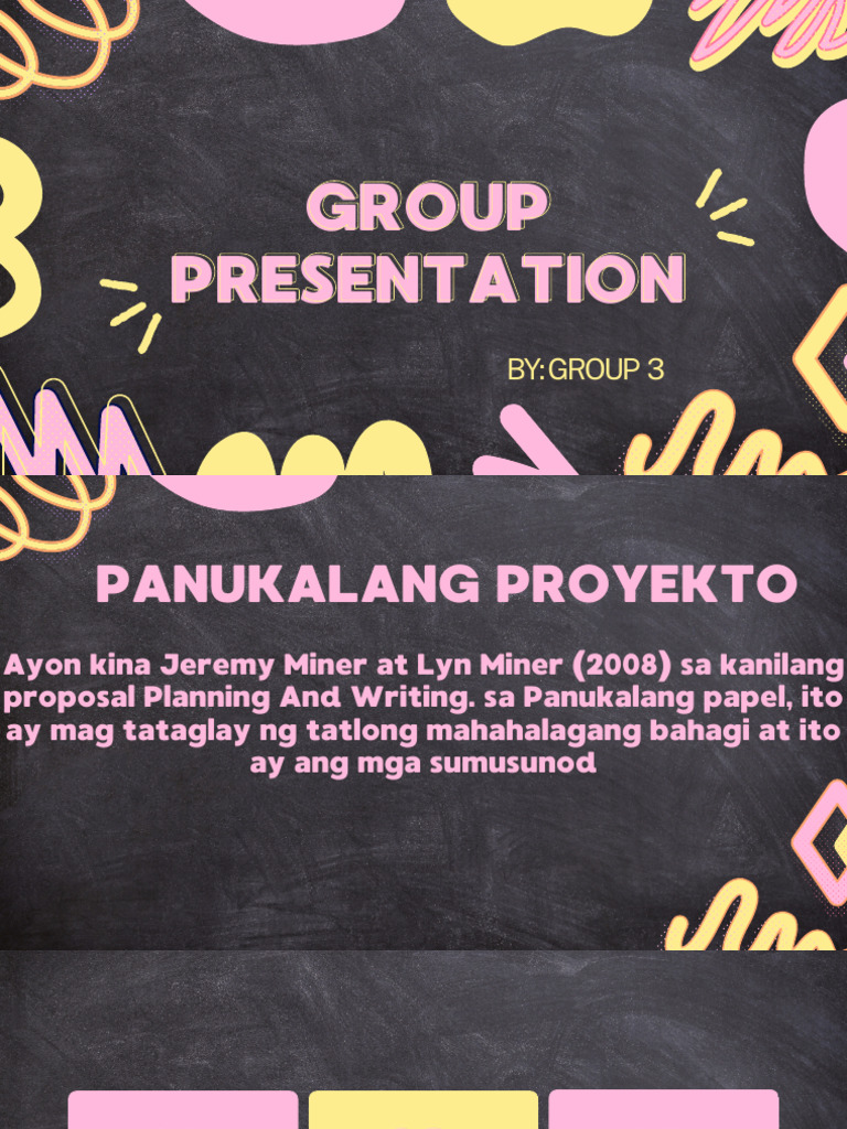 Pink and Yellow Doodle Creative Project Presentation | PDF