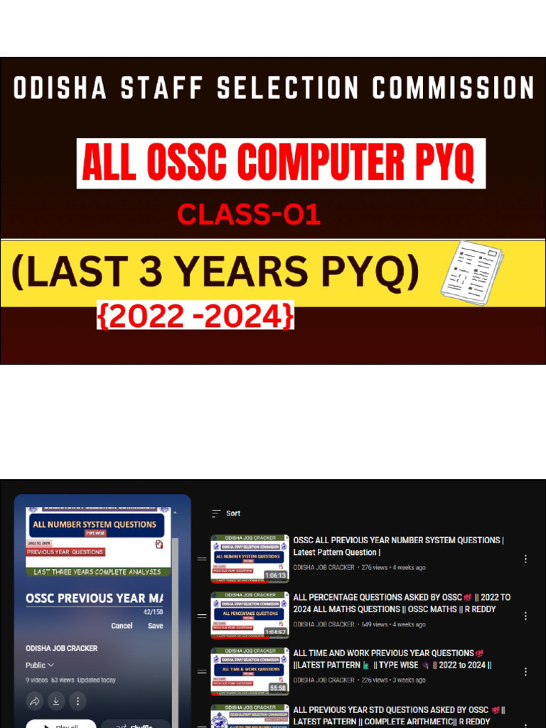 Ossc Previous Year Computer Questions | PDF | Computer Data Storage | Operating System