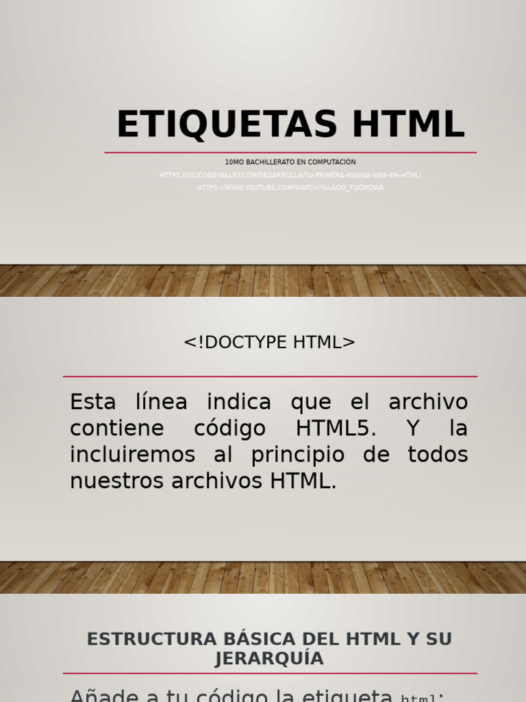 Guía Básica de Estructura HTML5 | PDF