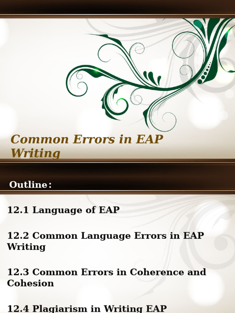 Lecture 12 Common Errors in EAP Writing | PDF | Plagiarism | Comma