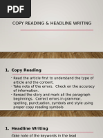 Answer Key Copy Reading and Headline Writing | PDF