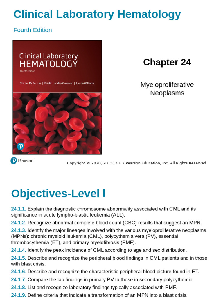 CH24_PPT_Myeloproliferative Neoplasms2-SC | PDF | Clinical Medicine | Causes Of Death