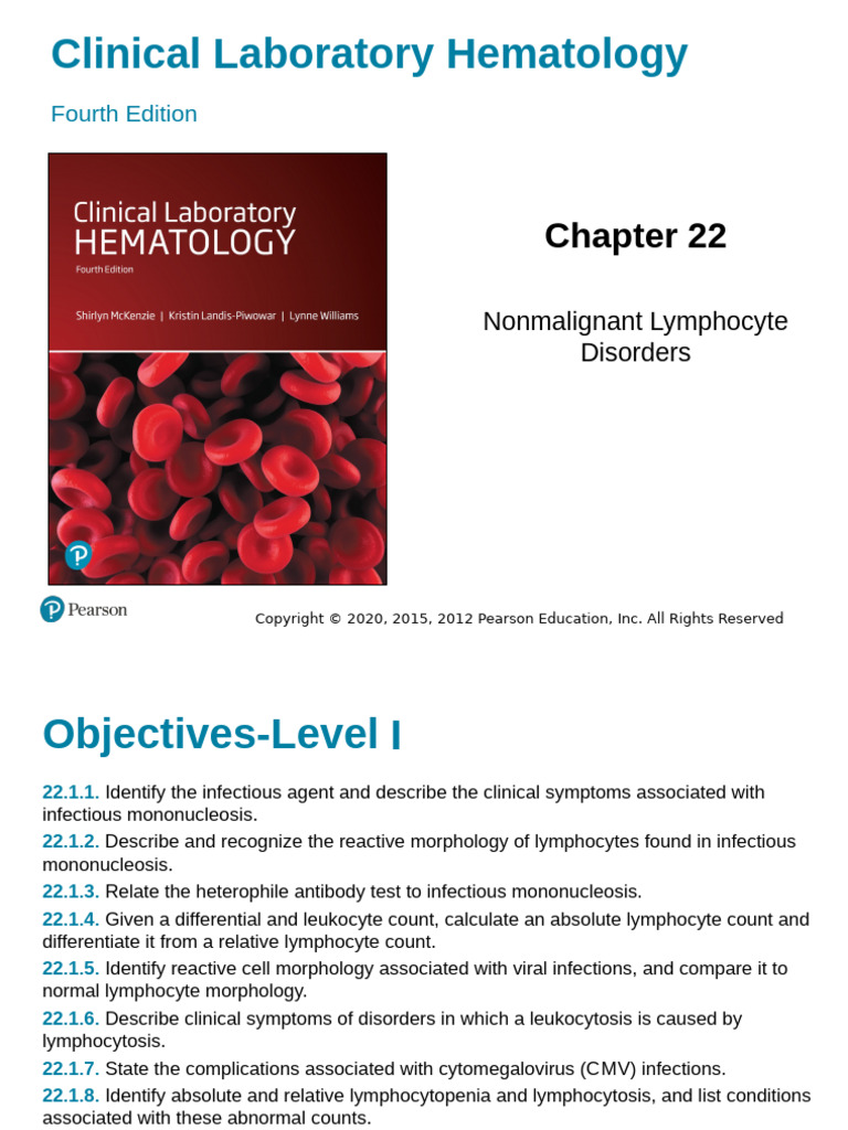 CH22 - PPT - Nonmalignant Lymphocyte Disorders2-SC | PDF | Lymphocyte | Infection