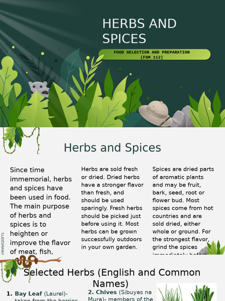 Herbs and Spices (Esteban | PDF | Coriander | Spice