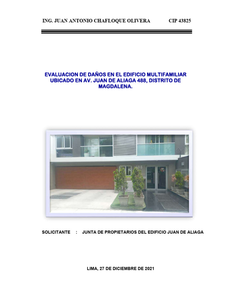 Informe Pericial - Edificio Juan de Aliaga 1 Compressed | PDF | edificio | Albañilería