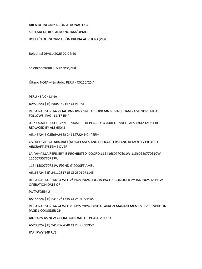NOTAMs and Flight Information Bulletin | PDF | Aviation | Aeronautics